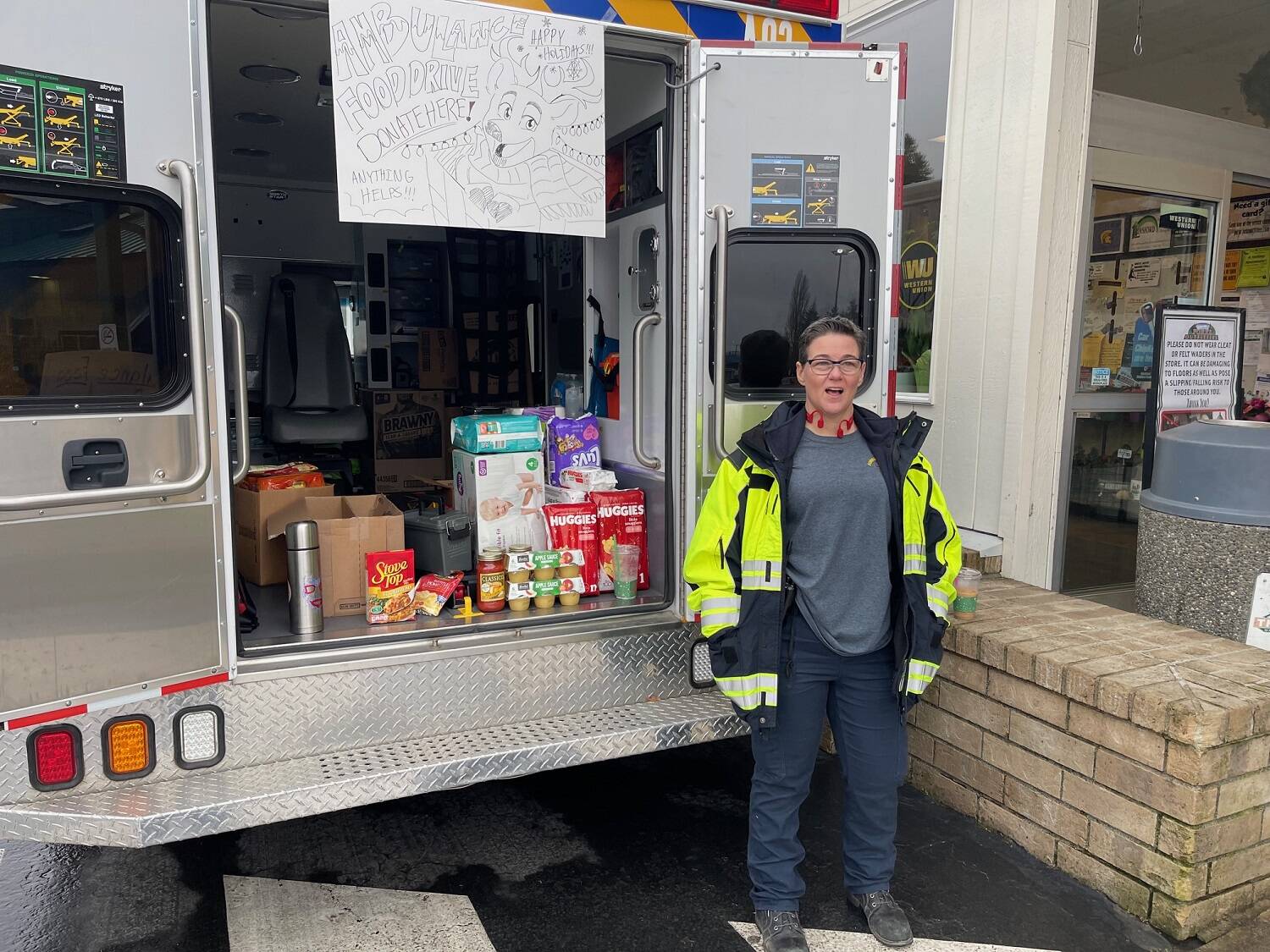 Ambulance crew holds Forks Food Bank food drive | Forks Forum