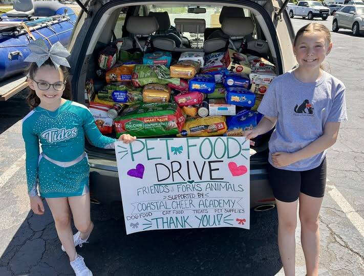Coastal Cheer Academy holds pet food drive | Forks Forum